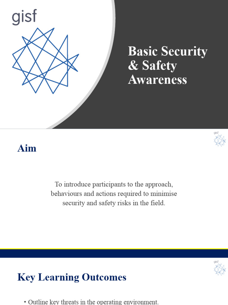 Basic Security Safety Awareness | PDF | Risk | Securities