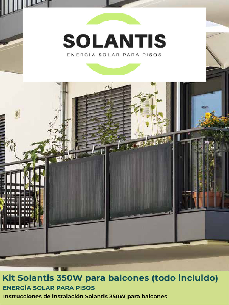 Kit Solantis 350W para Balcones (Todo Incluido) : Energía Solar para ...