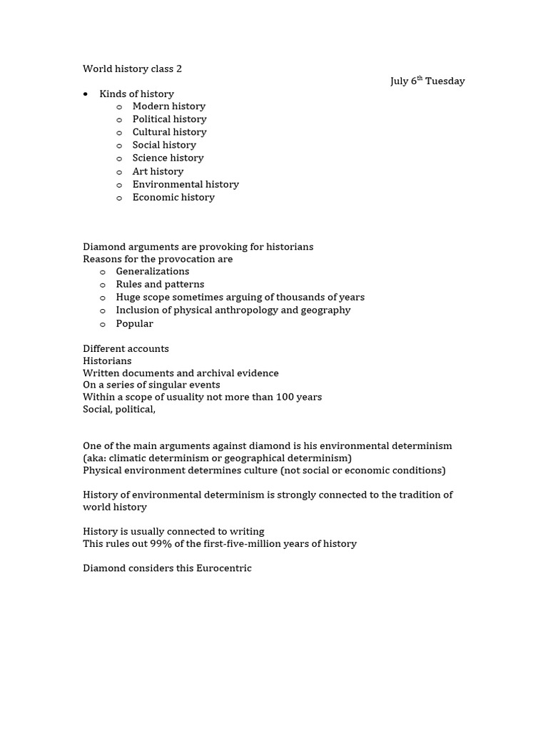 World History Class 2 | PDF