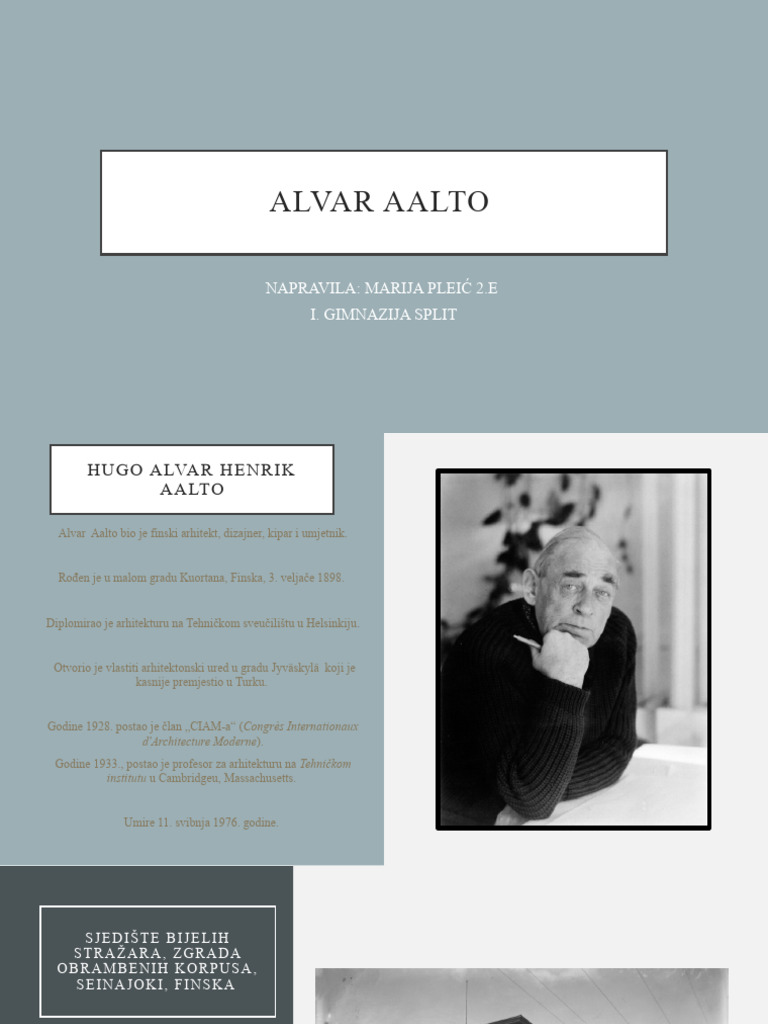 Alvar Aalto - Prezentacija | PDF