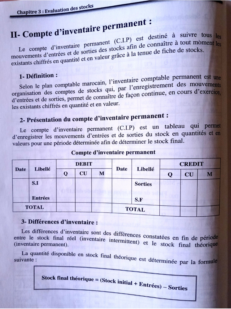 Compte D'inventaire Permanent | PDF