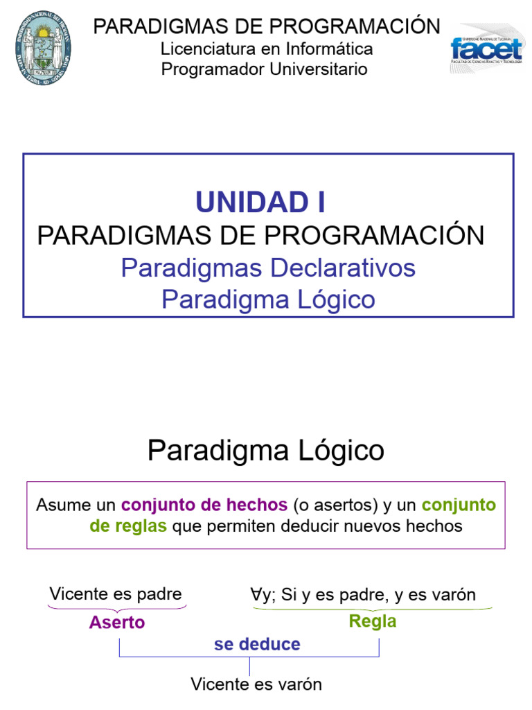 Paradigma Logico | PDF | Lógica de primer orden | Lógica