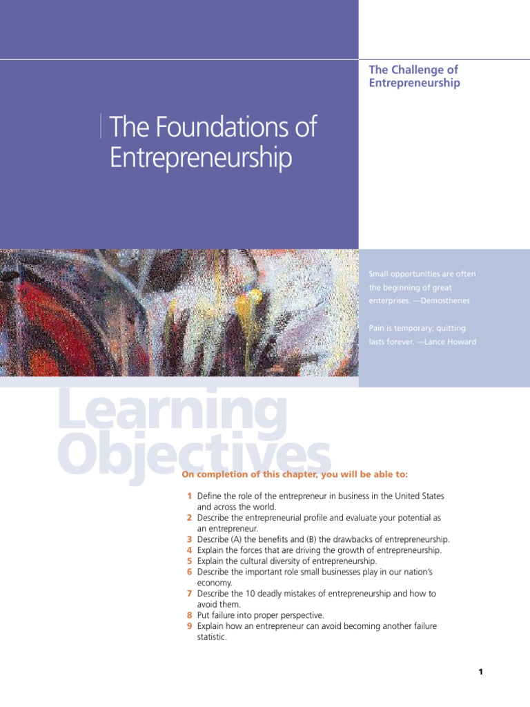 Unit 1 - Foundations of Entrepreneurship | PDF