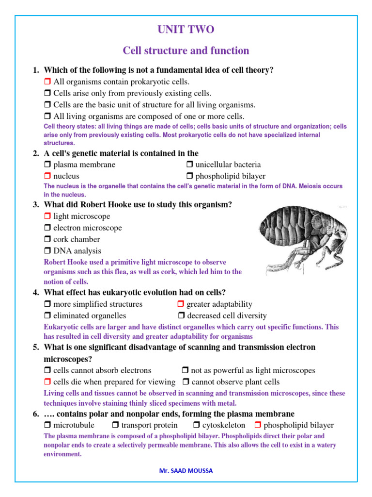Cell Structure and Function | PDF