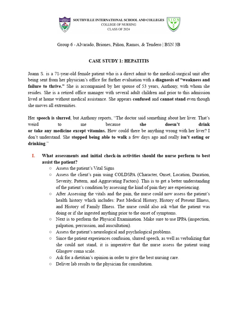 Case Study | PDF | Hepatitis C | Hepatitis