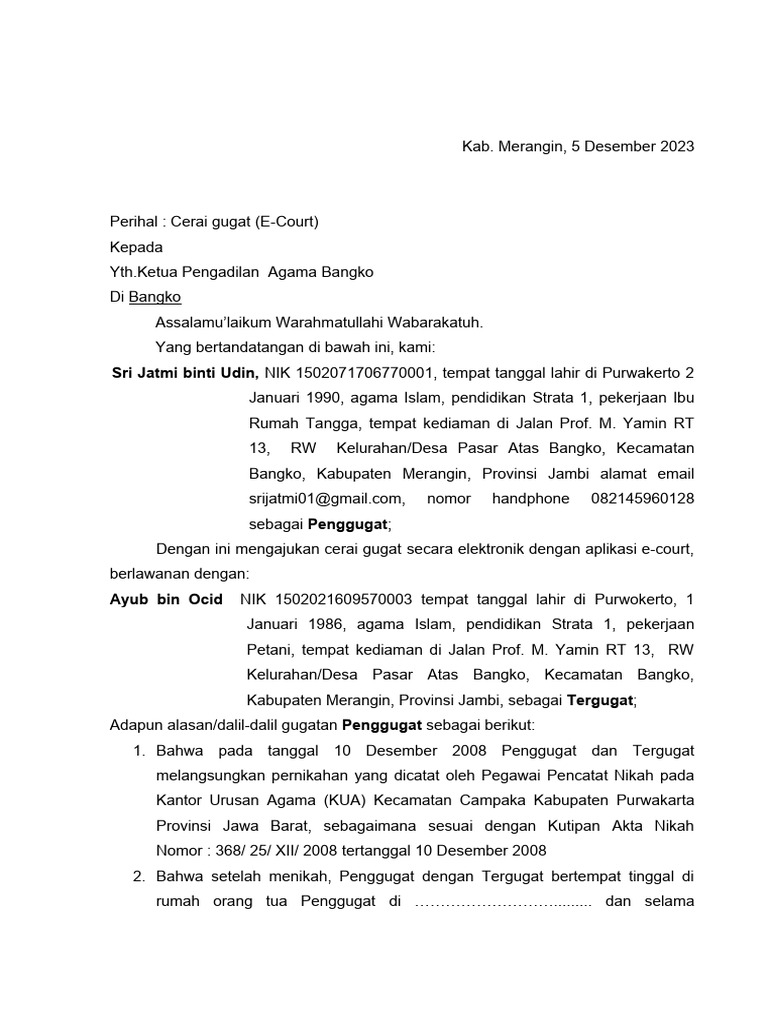 Gugatan CG Ecourt Kosong | PDF | Politik | Ilmu Sosial