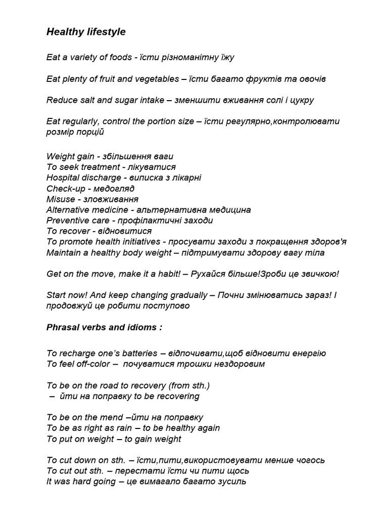 Healthy Lifestyle | PDF