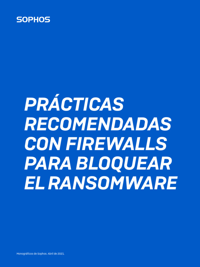 Firewall Best Practices To Block Ransomware | PDF | Secuestro de datos | Cortafuegos (informática)