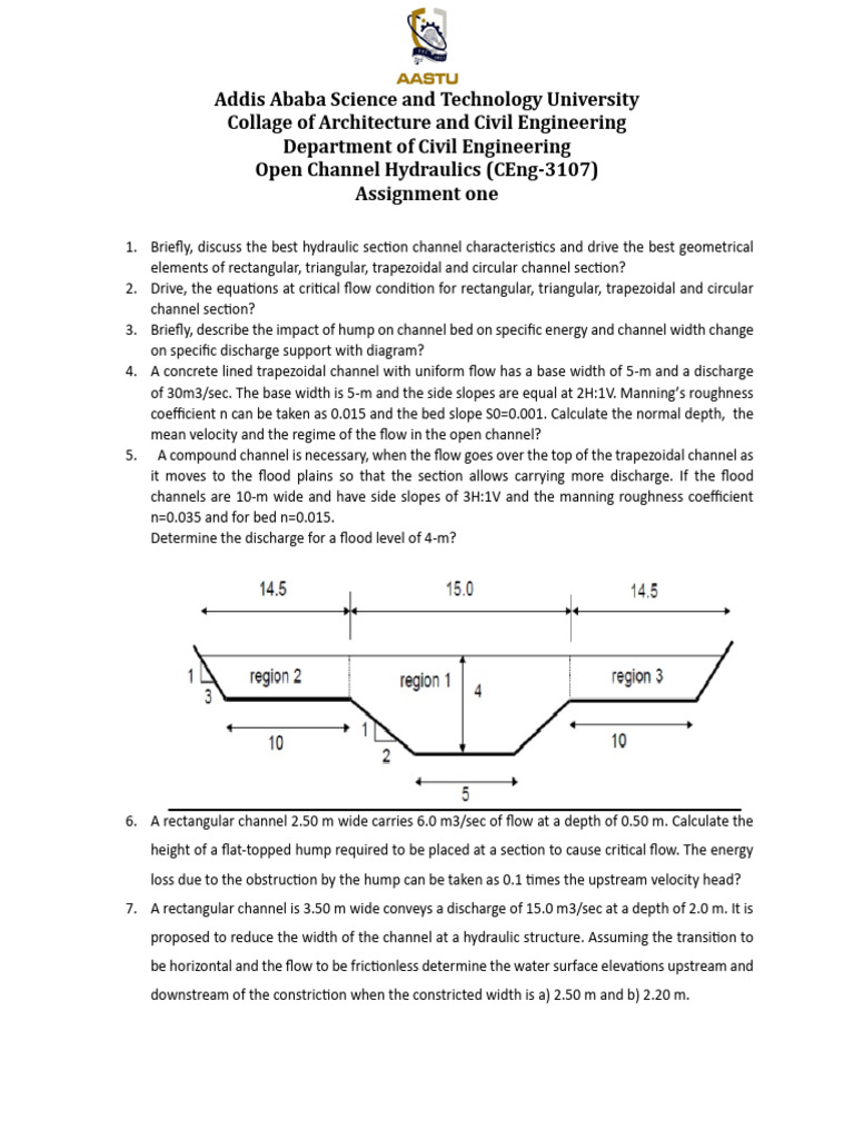 Freeboard Drainage in Open Channels | PDF