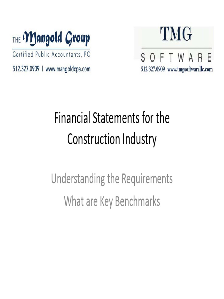 Financial Stmts For The Construction Industry | PDF | Balance Sheet ... Financial Stmts For The Construction Industry | PDF | Balance Sheet ...