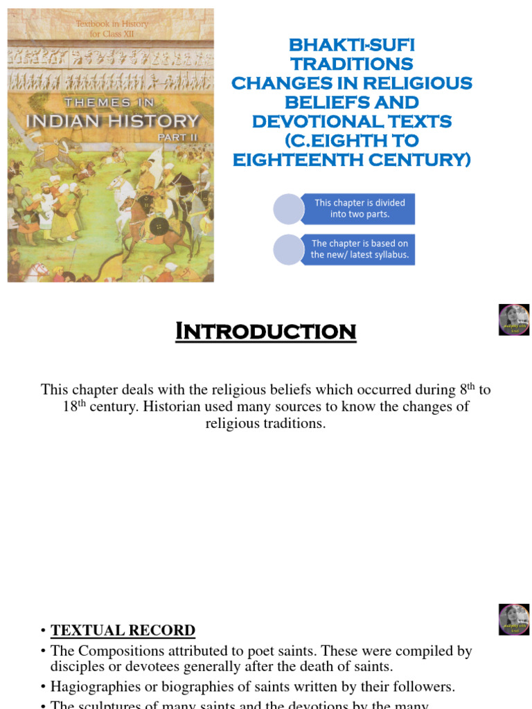 CH-6 Bhakti and Sufi Traditions (H) | PDF | History | Classics