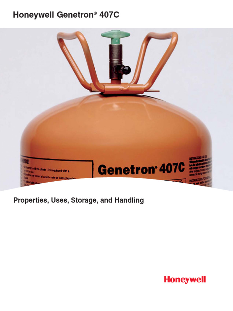 Honeywell Genetron 407C Technical Specs | PDF | Materials | Transparent ...
