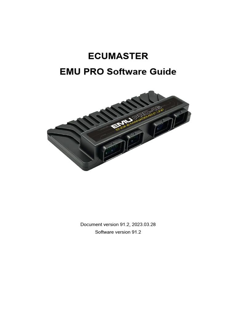 EMU PRO Software Guide 91 2 | PDF | Throttle | Window (Computing)