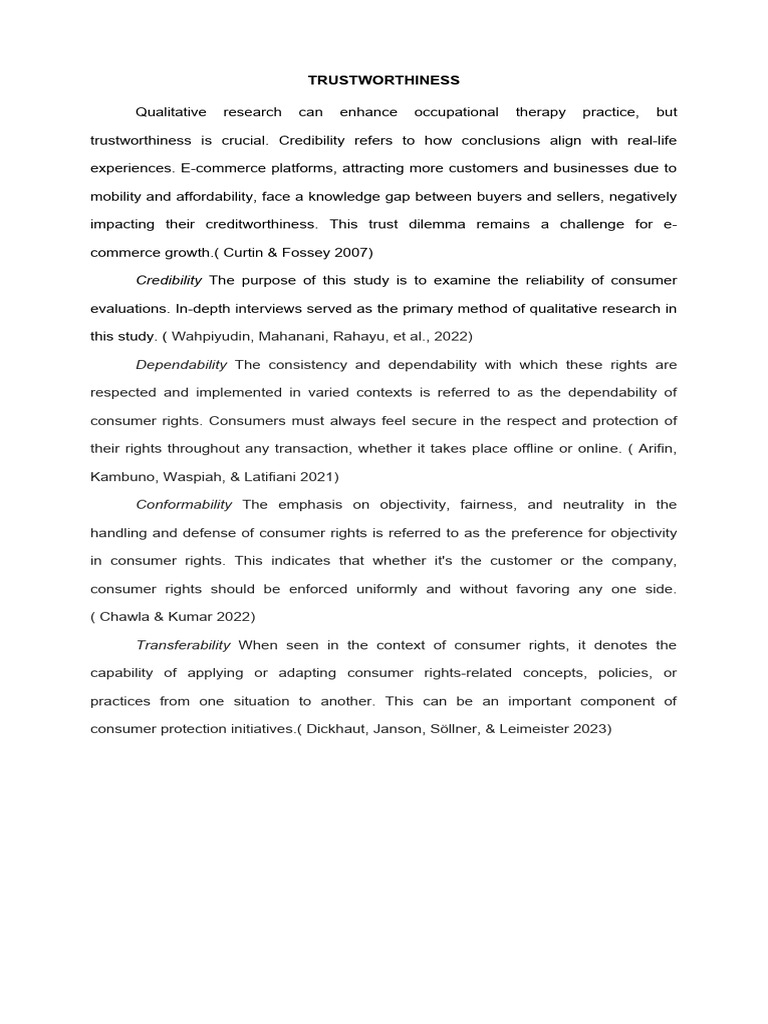 TRUSTWORTHINESS | PDF