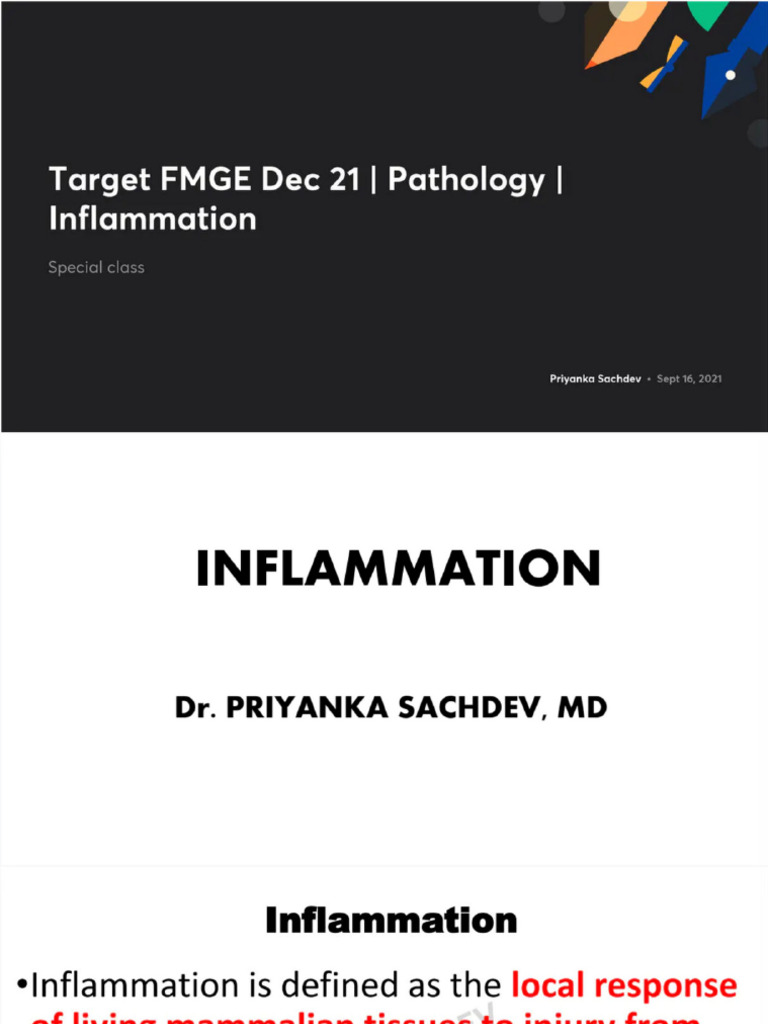 Target FMGE Dec 21 Pathology Inflammation No Anno Edited | PDF