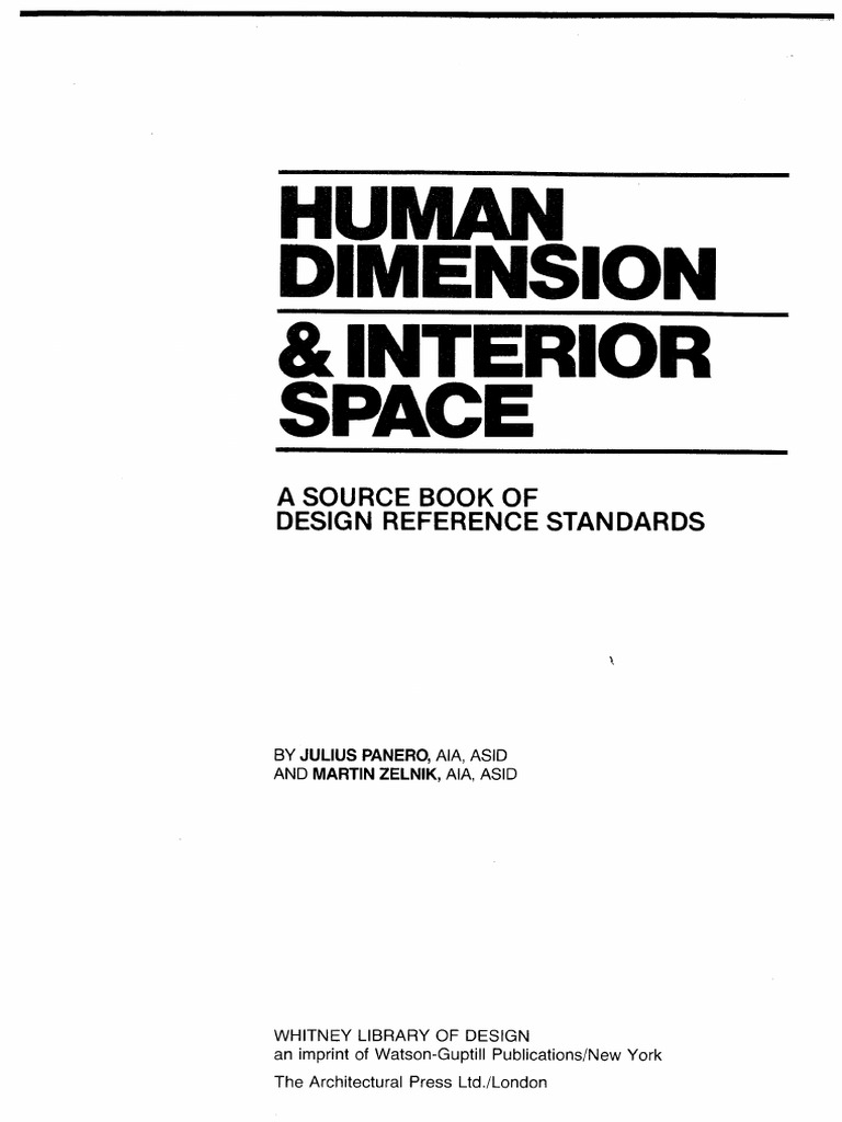 Human Dimension & Interior Space | PDF
