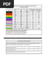 Code des Couleurs des Résistances | PDF | Résistance (composant) | Couleur
