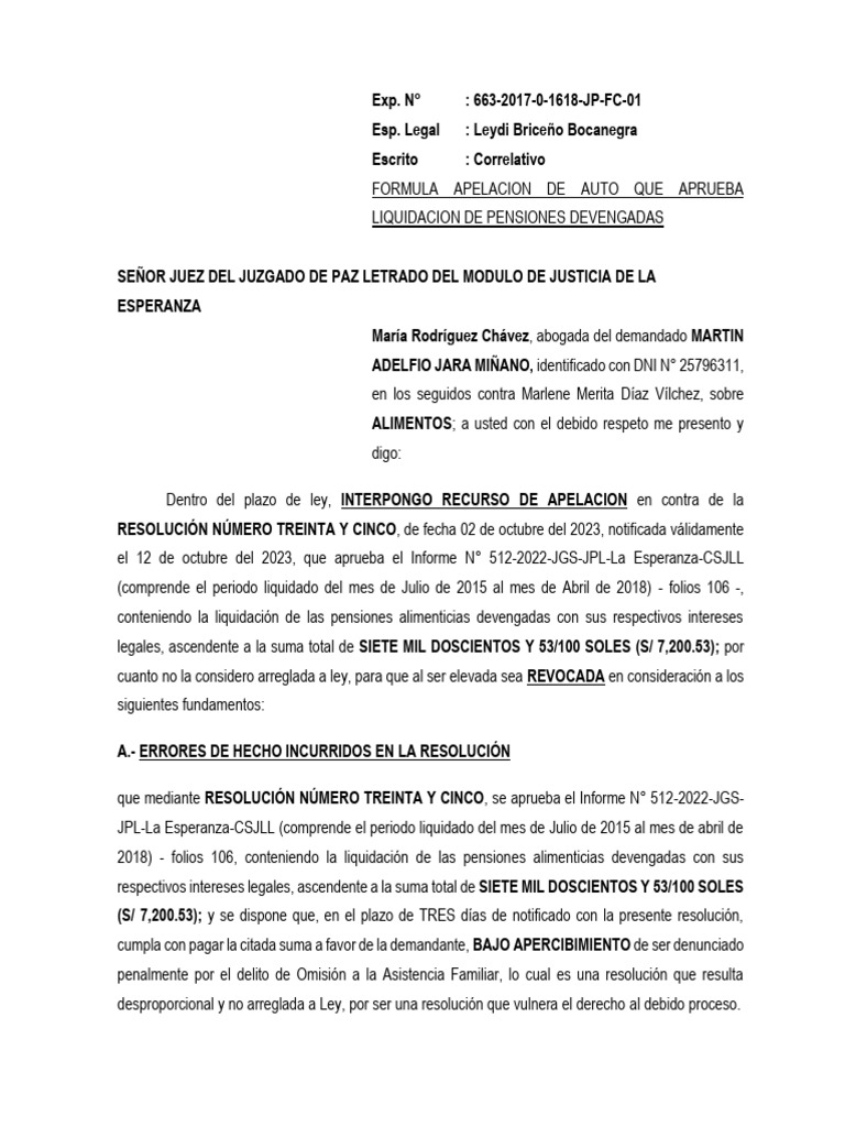 APELACION | PDF | Apelación | Ley procesal