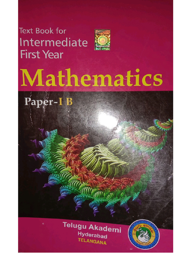 MATHS - 1B @telugu Akadami Text Book | PDF