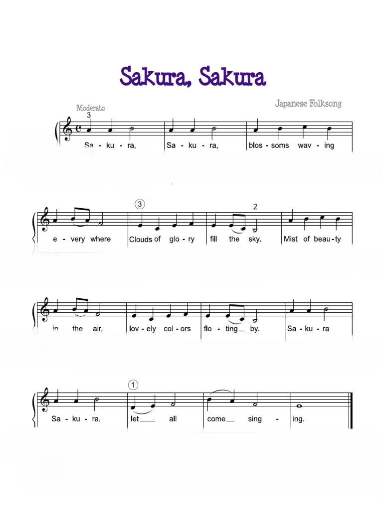 Sakura Sakura Piano Solo | PDF