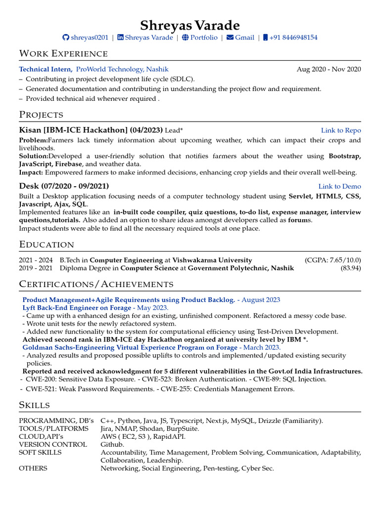 Shreyas Varade VU | PDF | Java Script | Systems Engineering