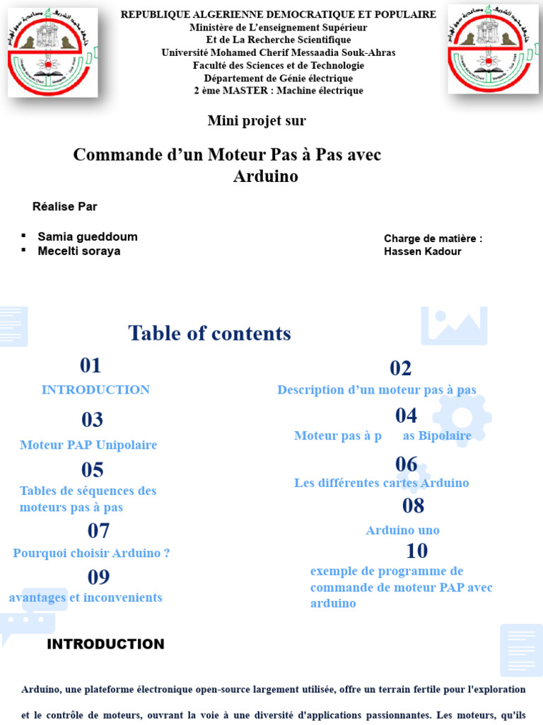 MINIPROJET MOTEUR PAS À Pas | PDF | Arduino | Biens manufacturés