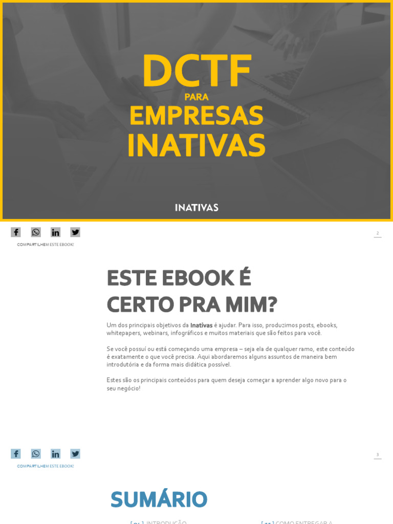 E Book DCTF para Empresa Inativas | PDF