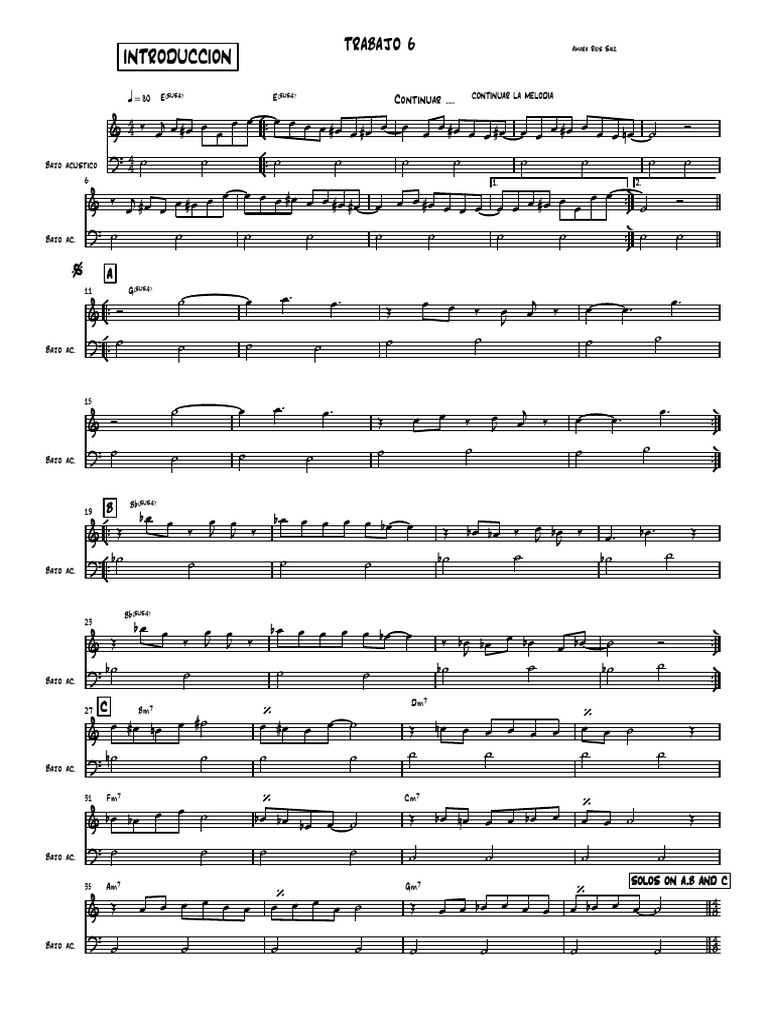 TRABAJO 6 Composición Amara - Partitura Completa | PDF