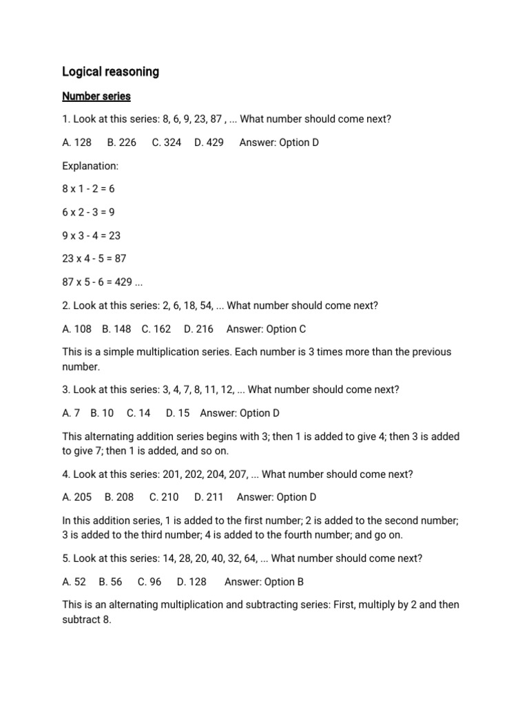 Aptitude About Series | PDF