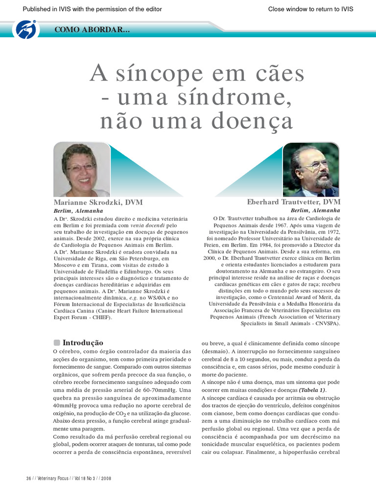Síncope em Cães | PDF