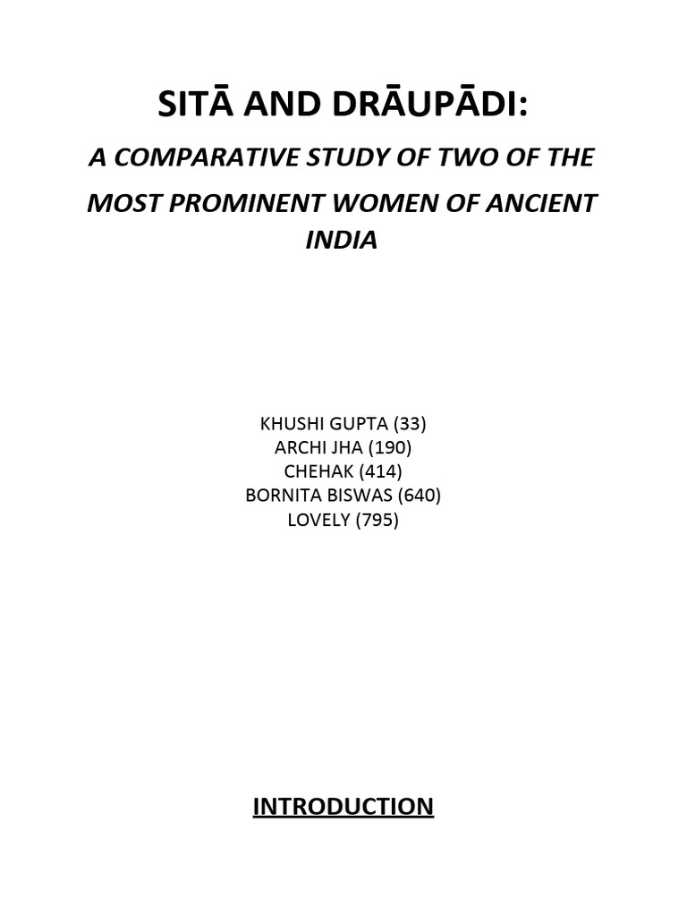 Sita and Draupadi-1 | Download Free PDF | Sita | Ramayana