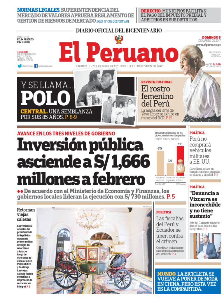 Diario El Peruano 20170305 | PDF