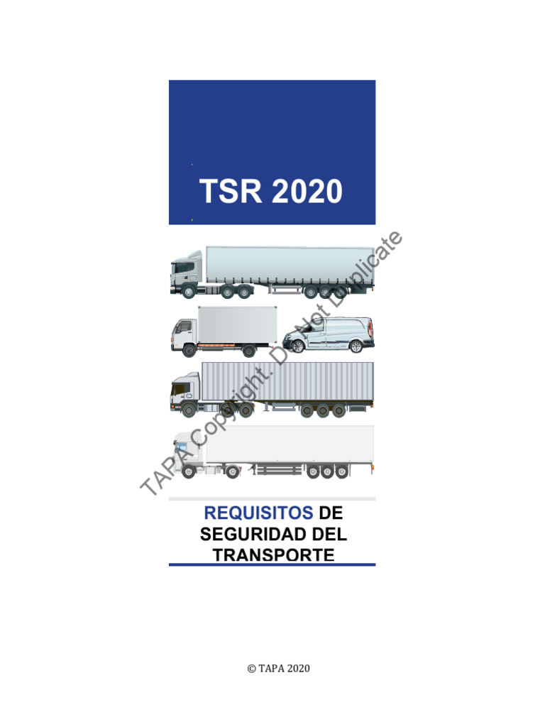 TAPA TSR 2020 Standards SPANISH | PDF