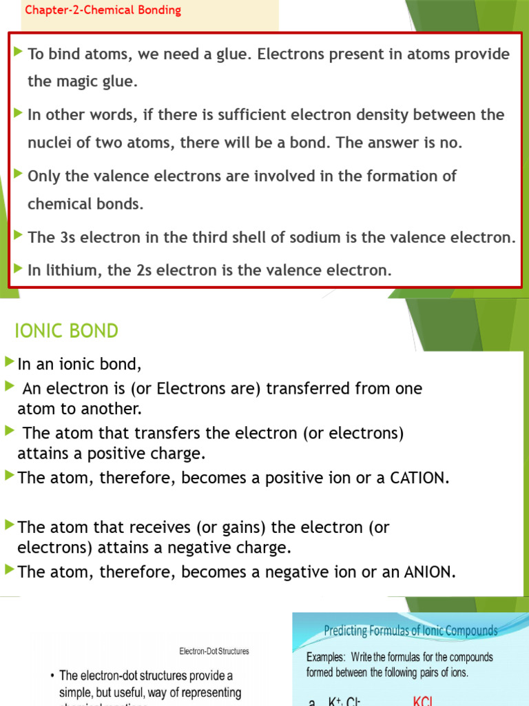 Chapter 2 Chemical Bonding | PDF