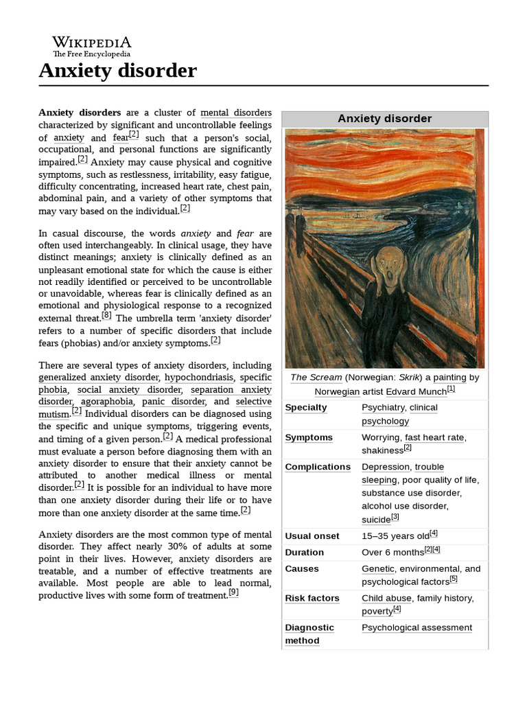 Understanding Anxiety Disorders | PDF | Wellness | Science & Mathematics