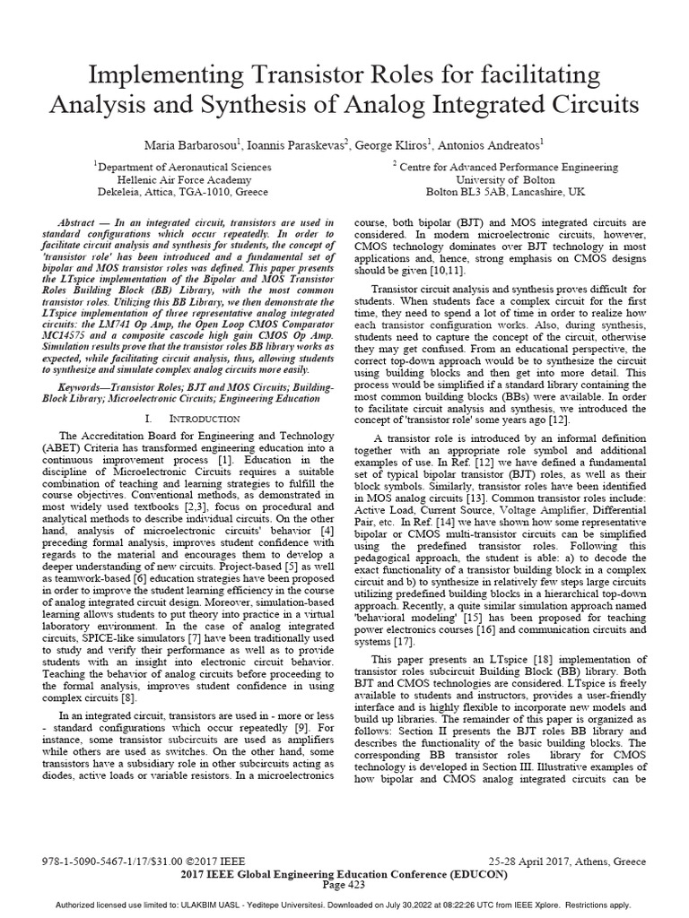 2 - Implementing - Transistor - Roles - For - Facilitating - Analysis - and - Synthesis - of ...
