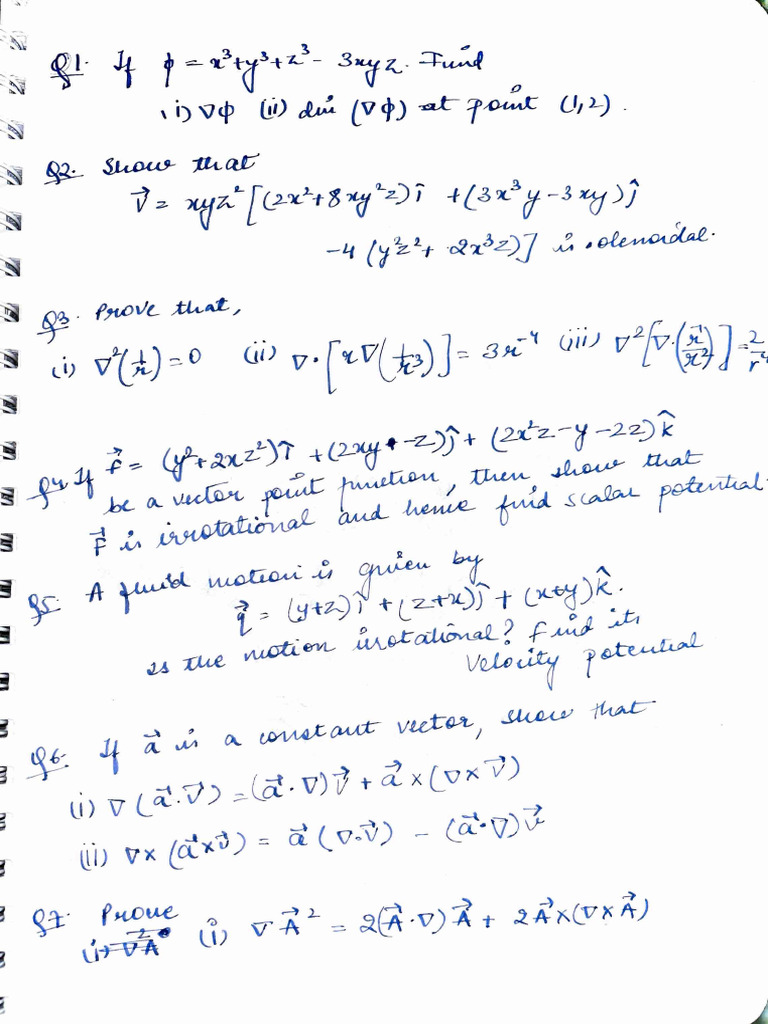 Partial Differentiation (Vector) | PDF