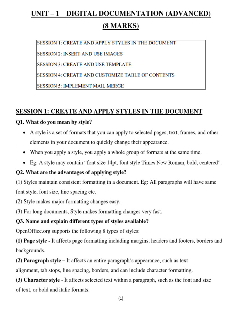 Part B - Unit 1 - Digital Documentation (Advanced) | PDF | Image ... Part B - Unit 1 - Digital Documentation (Advanced) | PDF | Image ...