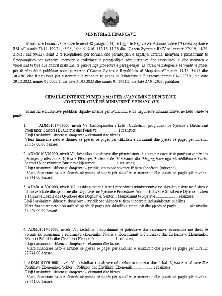 Interen Oglas Albanski1 | PDF