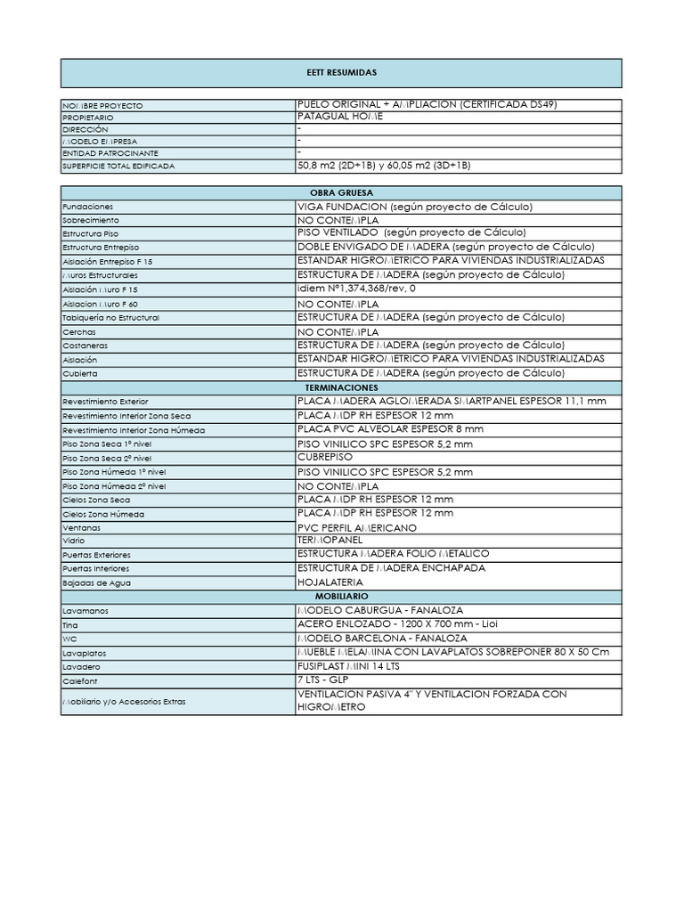 EETT Puelo Original - Comercial | PDF | edificio | Ingeniería de Edificación