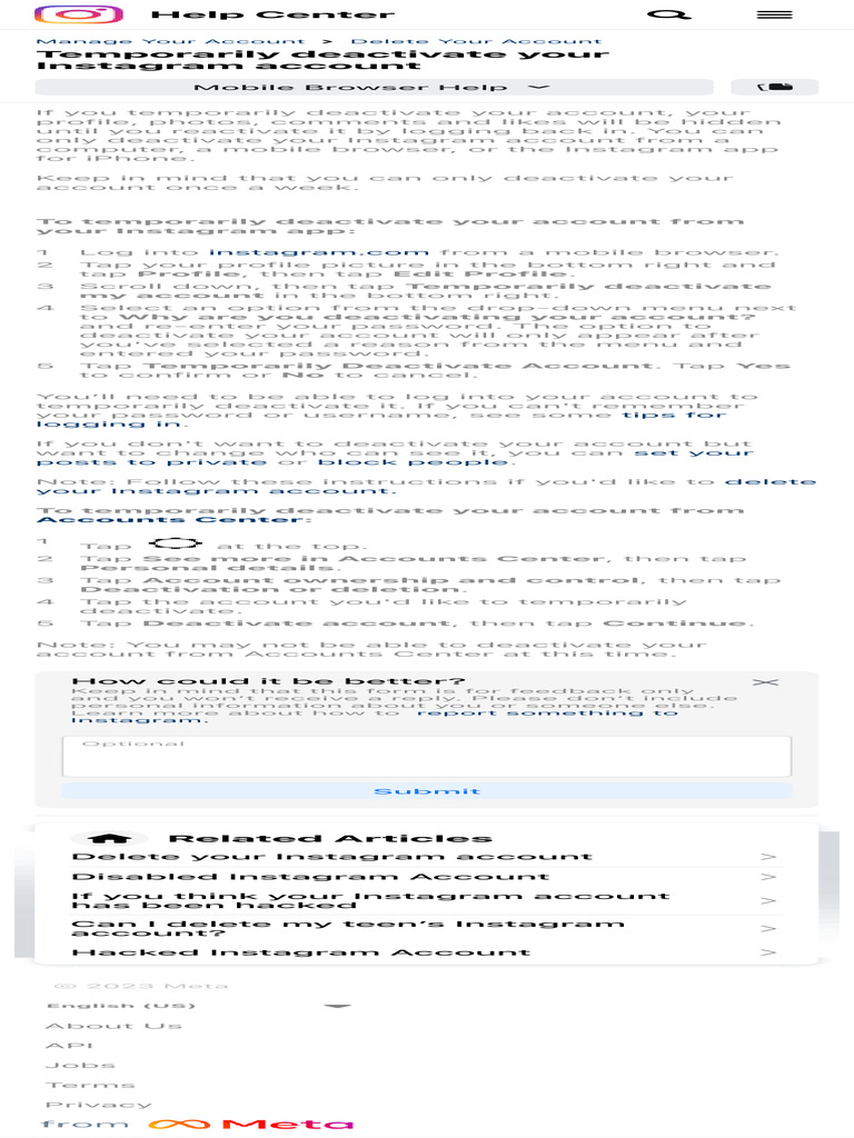 Instagram Help Center | PDF | Mobile Computers | World Wide Web