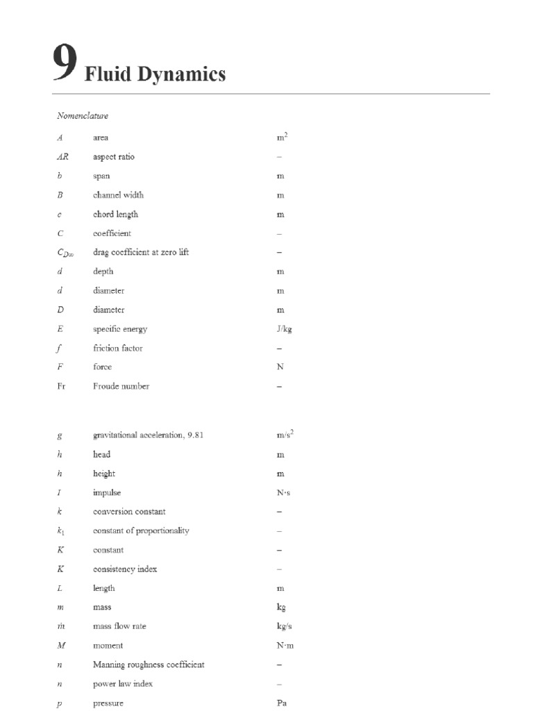 Chapter 9 - Fluid Dynamics | PDF