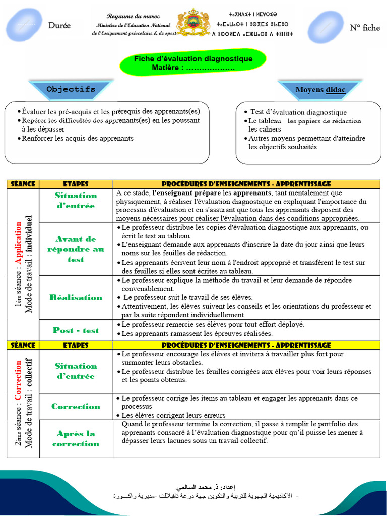 Évaluation Diagnostique en Français | PDF | Cognition | Apprentissage