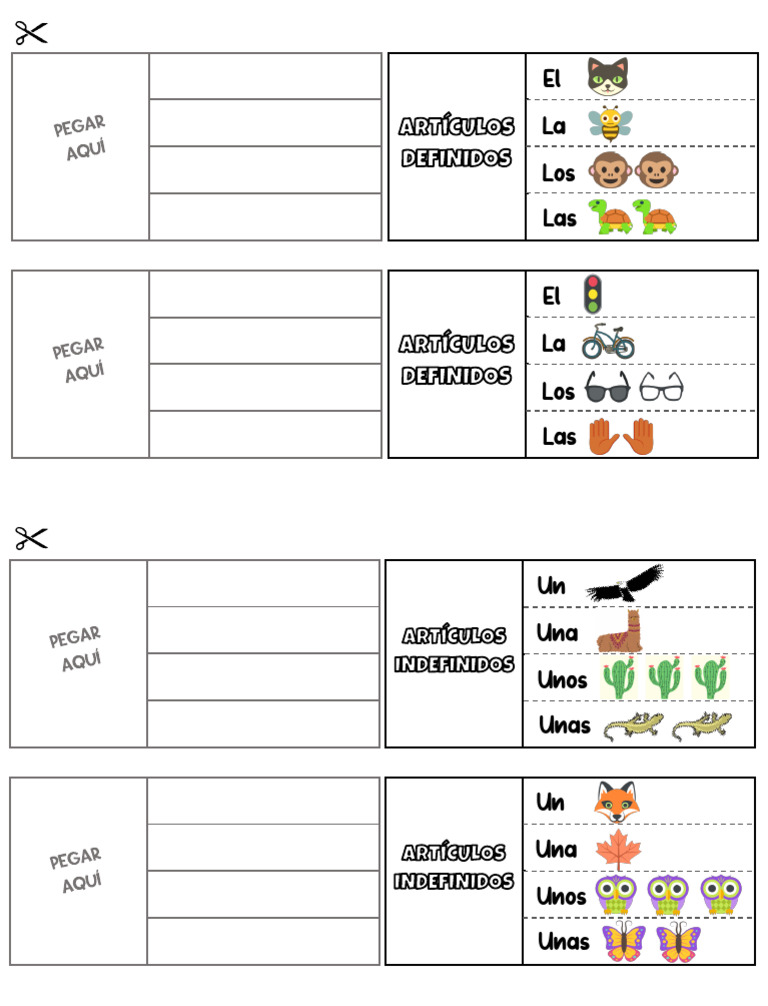 Foldables Artículos Definidos e Indefinidos 1 @lapobresora | PDF