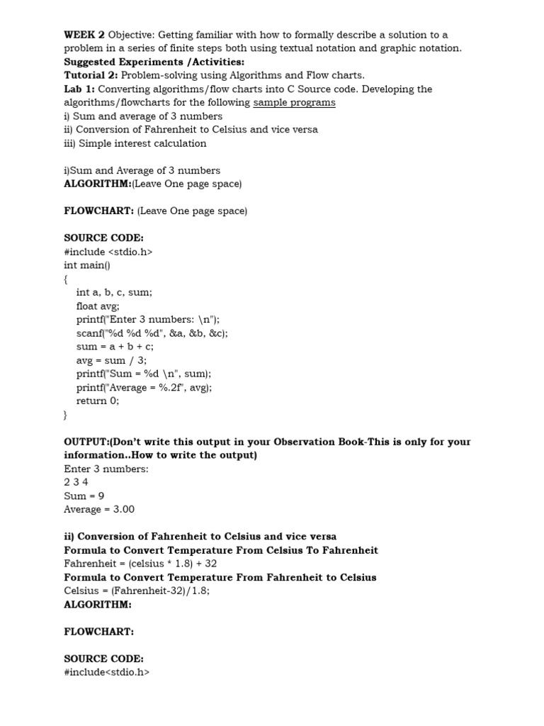CPL Week2 | PDF | Fahrenheit | Algorithms