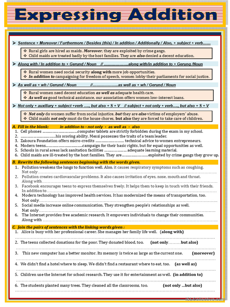 Expressing Addition | PDF