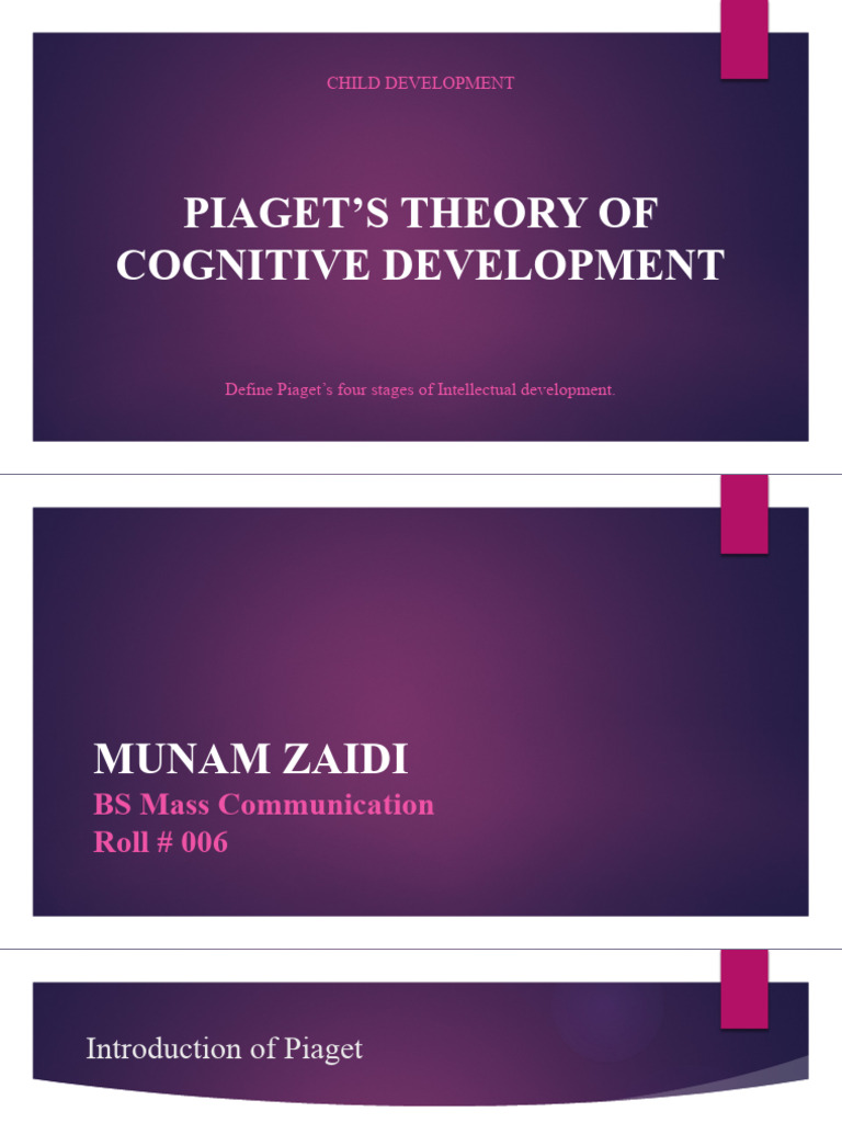 Piaget's Cognitive Development Stages | PDF | Cognitive Development | Child Development