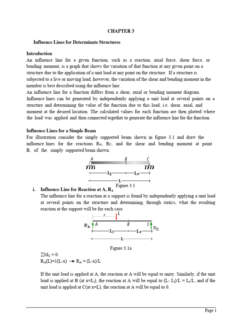 Influence Line | Download Free PDF | Physics | Physical Sciences