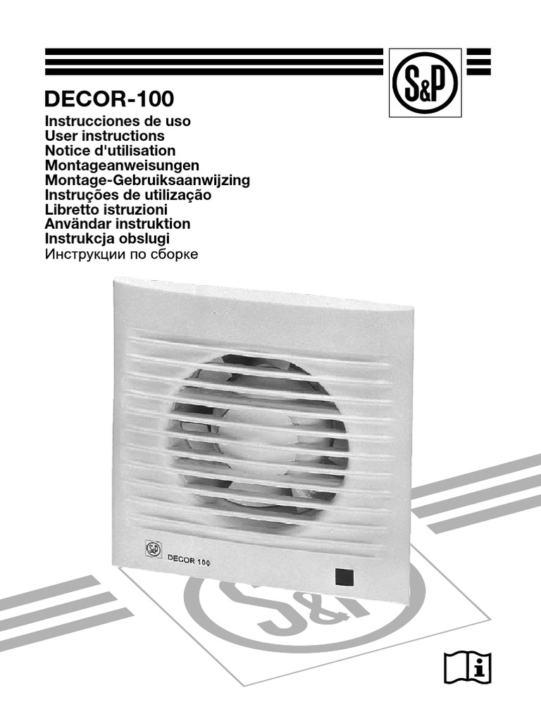Instrucciones Extractor DECOR-100 | PDF | Máquinas | Electricidad