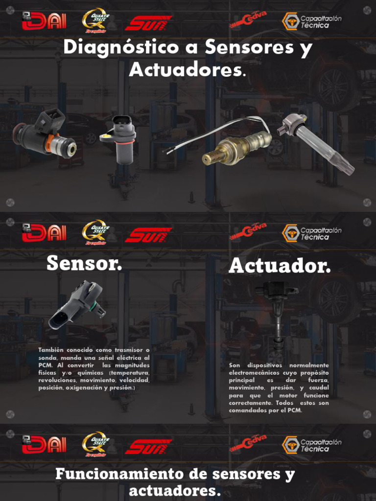 Presentación Sensores y Actuadores | Descargar gratis PDF | Inyección de combustible | Sensor